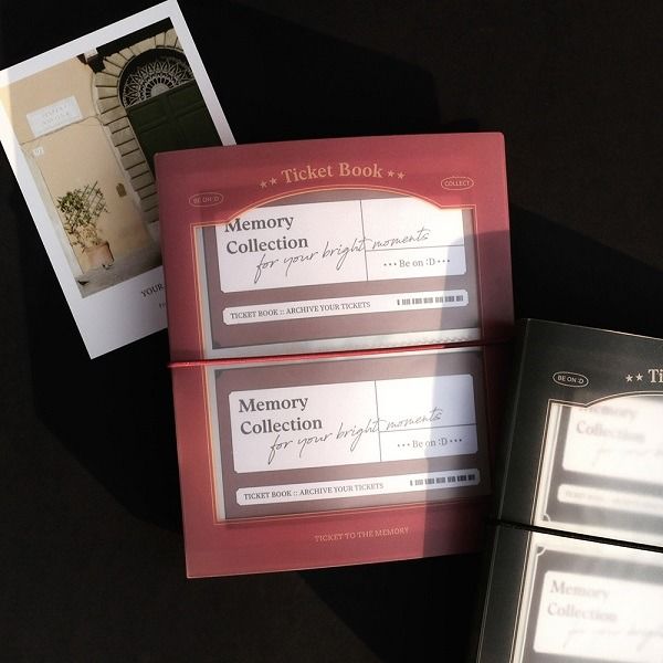 ktown4u.com : Be on :D Deco Pocket ticket book file_Dark red