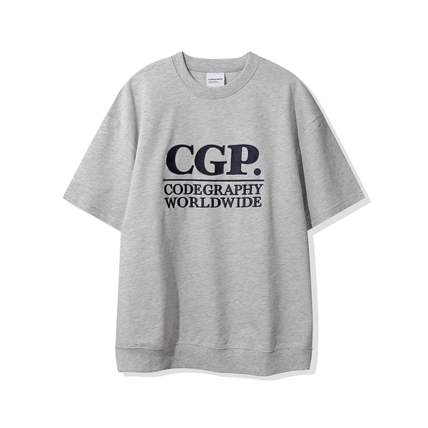 ktown4u.com : [CGP] [25SS] Square Logo Short Sleeve Sweatshirt_GREY