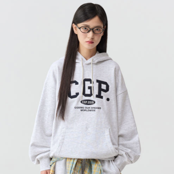 ktown4u.com : [CGP] [25SS] CGP Arch Logo Hoodie_MELANGE GREY