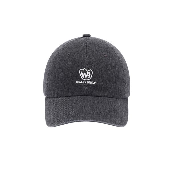 ktown4u.com : [Wacky Willy] [25FW] Pigment Washed Ball Cap Charcoal